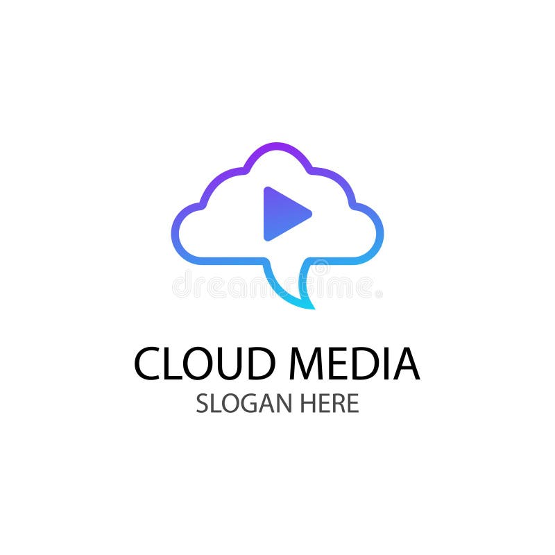 Cloud Media Logo Vector Design. Network, Internet, Social Media Logo ...