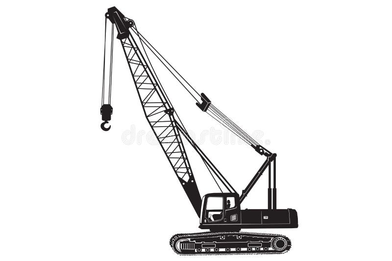 Crawler crane stock vector. Illustration of mechanism - 64062224