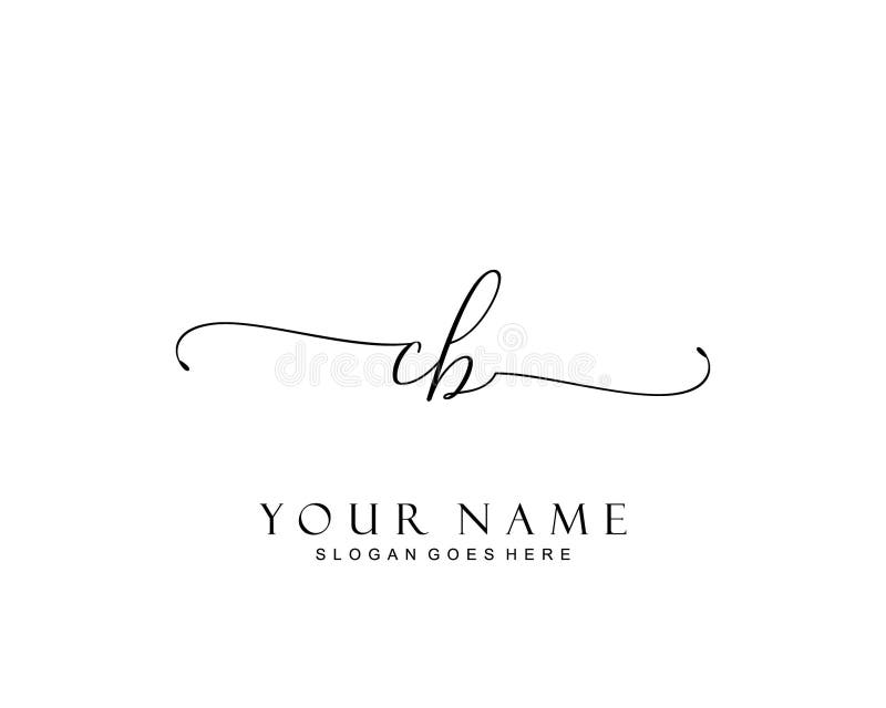 Initial CB Signature Logo Template Vector Stock Vector - Illustration ...