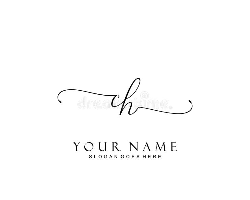 Initial CH Signature Logo Template Vector Stock Vector - Illustration ...