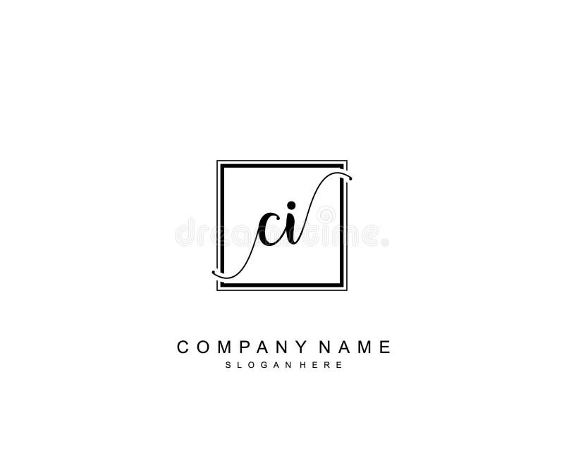 Initial CI Signature Logo Template Vector Stock Vector - Illustration ...