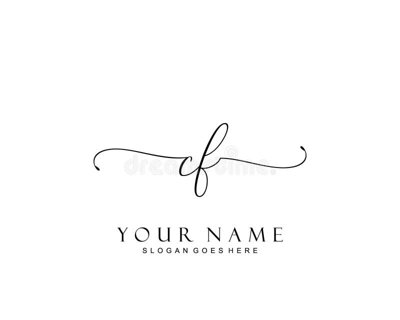 Initial CF Signature Logo Template Vector Stock Vector - Illustration ...