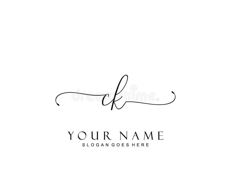 Initial CK Signature Logo Template Vector Stock Vector - Illustration ...