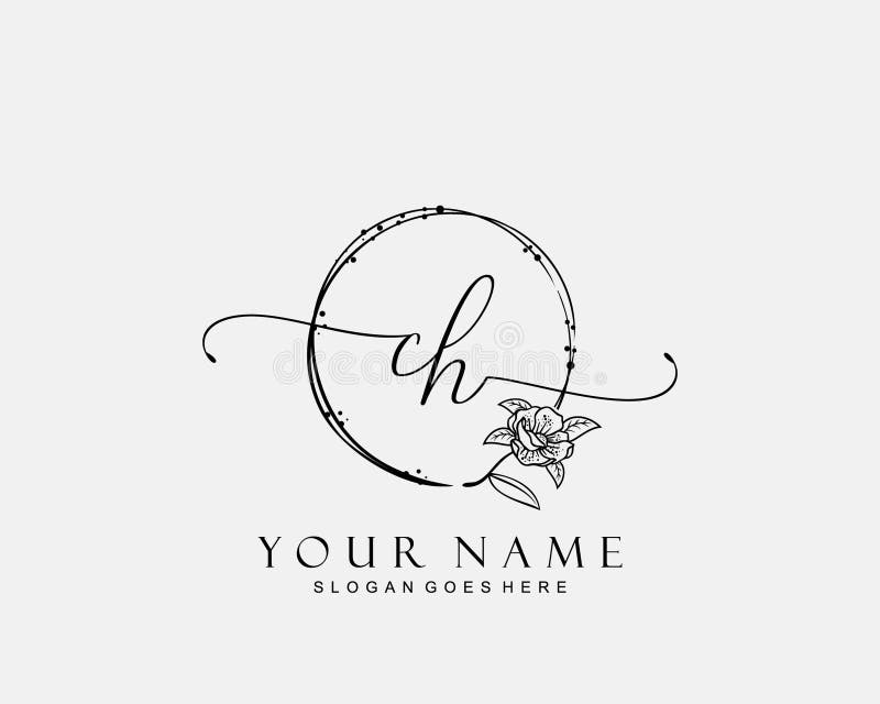 Initial CH Signature Logo Template Vector Stock Vector - Illustration ...