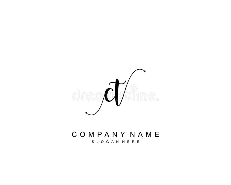 Initial CT Signature Logo Template Vector Stock Vector - Illustration ...