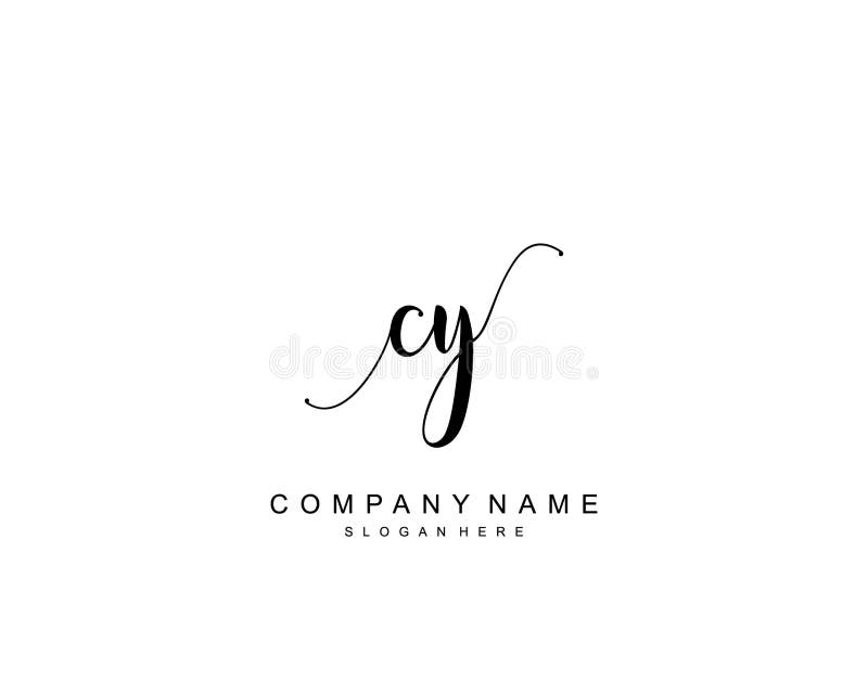 Initial CY Signature Logo Template Vector Stock Vector - Illustration ...