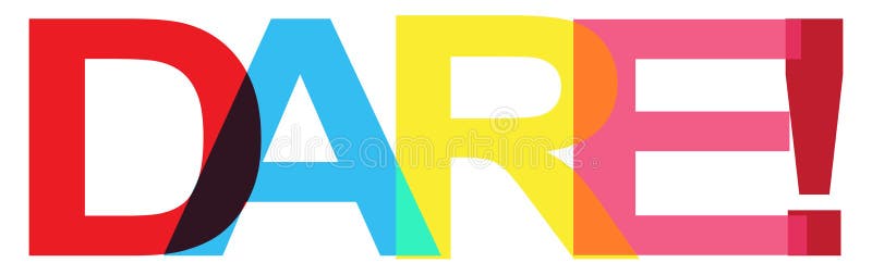 Dare Word Stickers Web Button Set, Label, Icon Stock Illustration ...