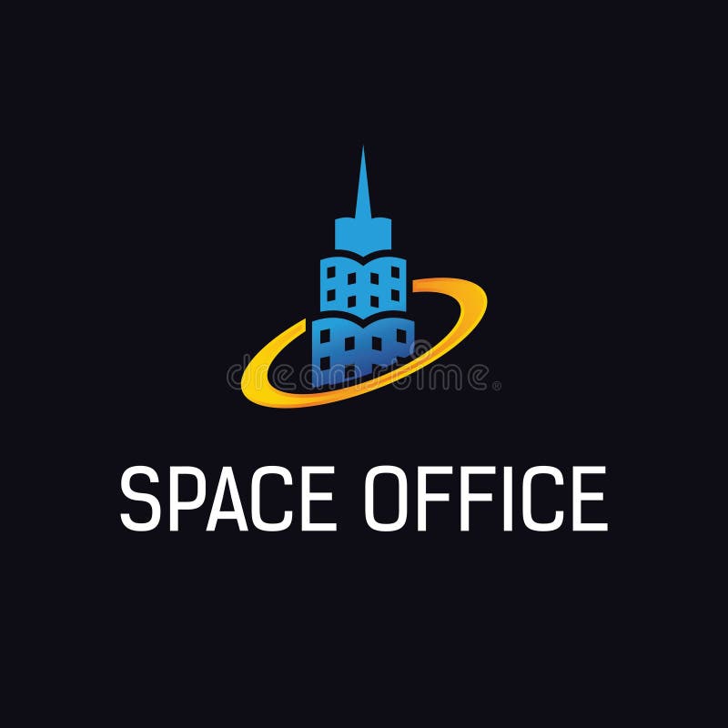 Building with Yellow Space Ring Stock Vector - Illustration of planet ...