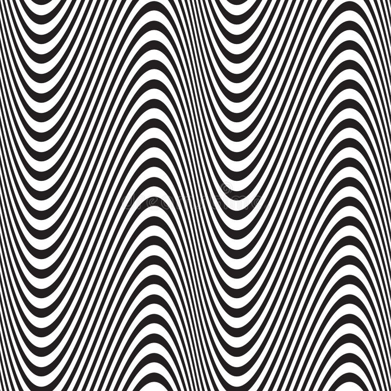 Seamless Wave Stripe Abstract Geometric Pattern Stock Illustration ...