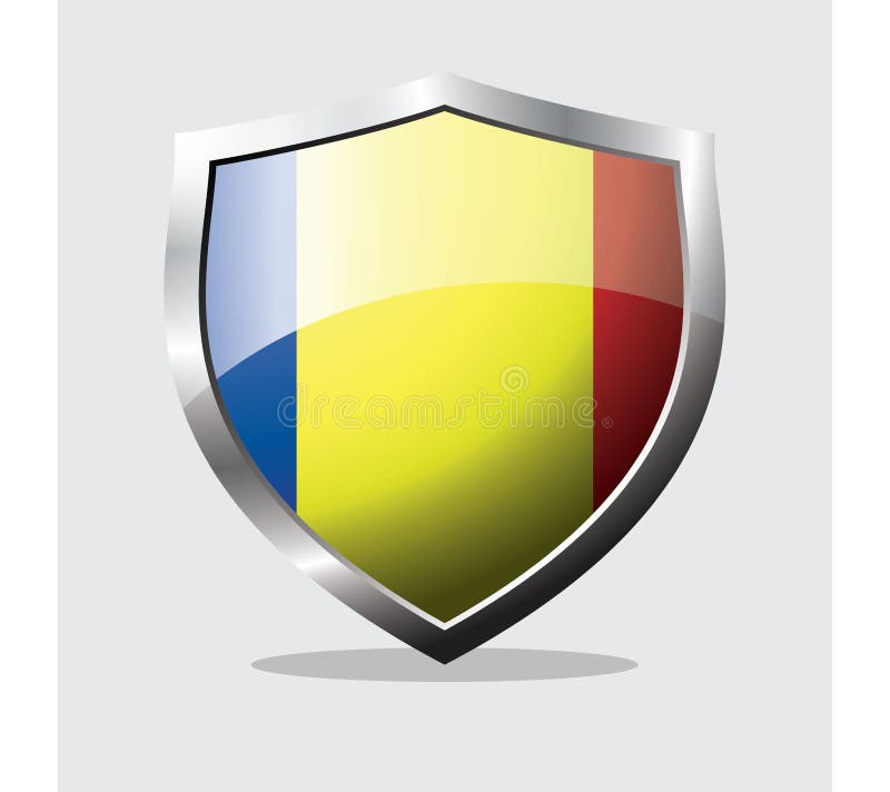 Shield Icon Vector Illustration of a Romanian Country Flag Stock Vector ...