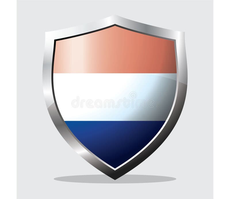 Shield Icon Vector Illustration of Dutch Country Flag Stock Vector ...