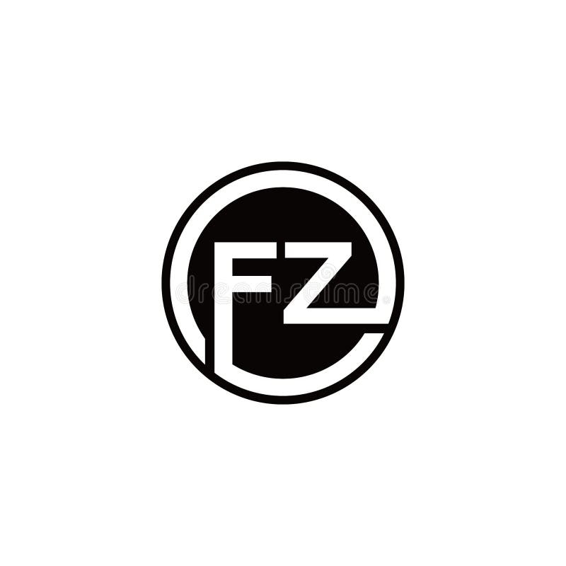 FZ Letter Logo Icon Design Template Elements Stock Vector ...