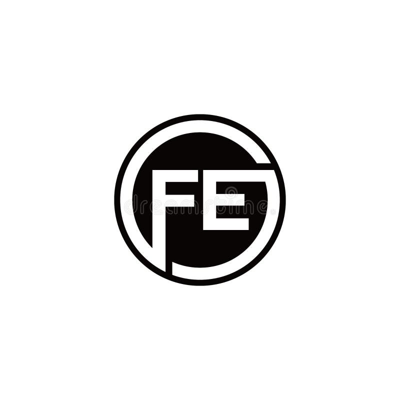 FE Letter Logo Icon Design Template Elements Stock Illustration ...