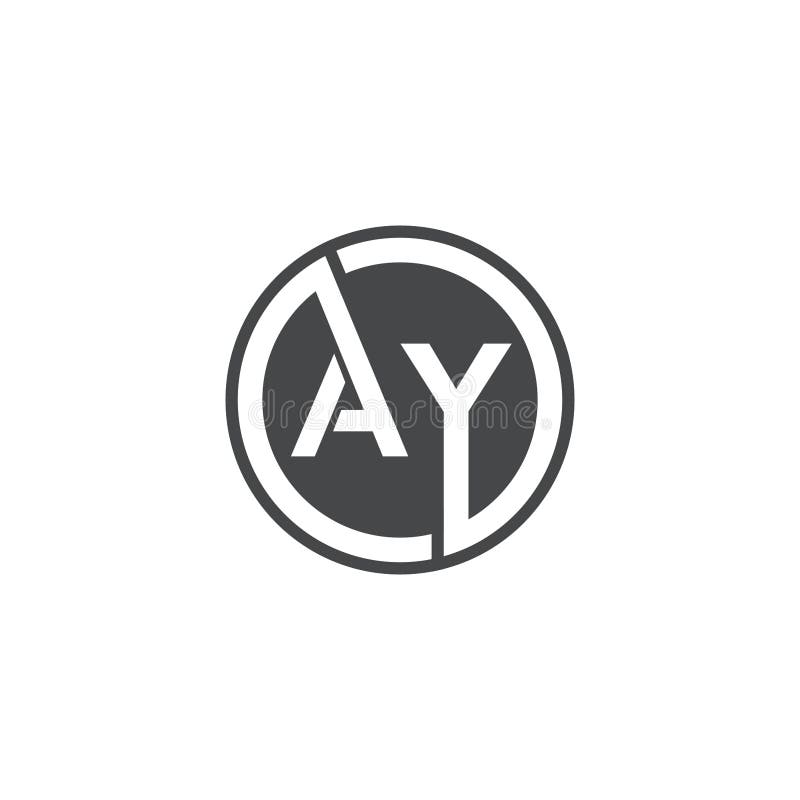 AY Letter Logo Icon Design Template Elements Stock Vector ...