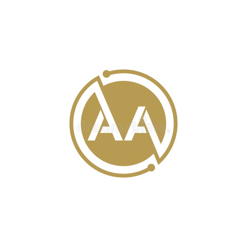 AA Letter Logo Icon Design Template Elements Stock Vector ...