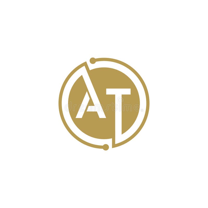 At Letter Logo Icon Design Template Elements Stock Vector ...