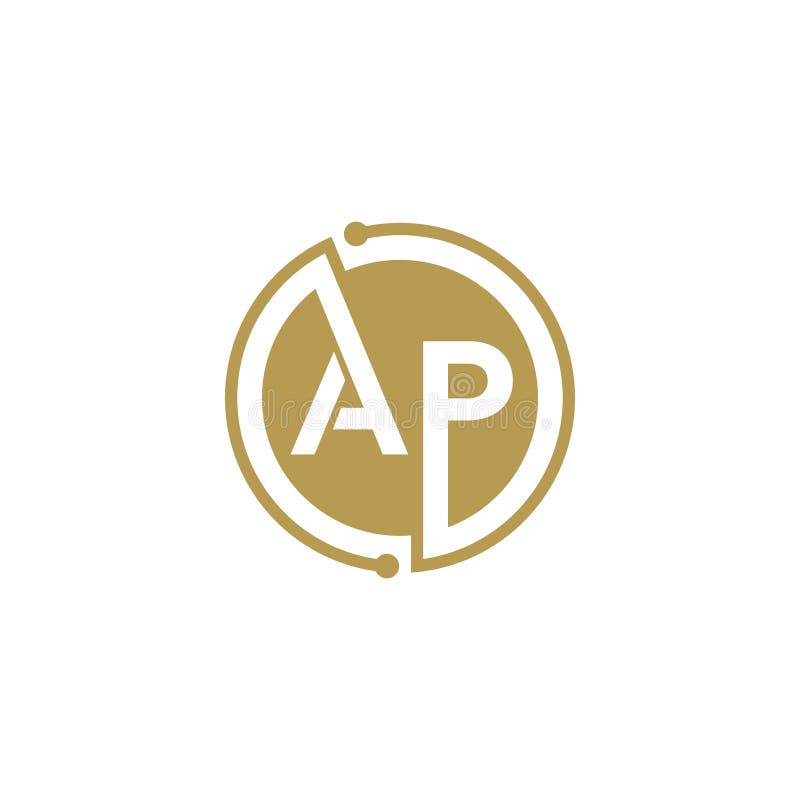 AP Letter Logo Icon Design Template Elements Stock Vector ...