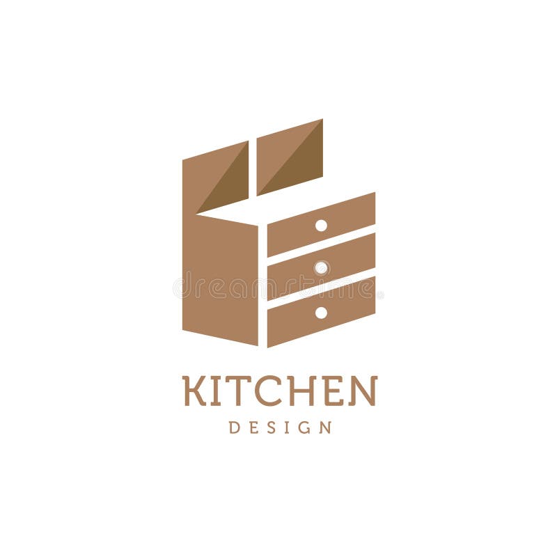 Cabinet Furniture Kitchen Set Interior Graphic Vector Logo Design Stock ...