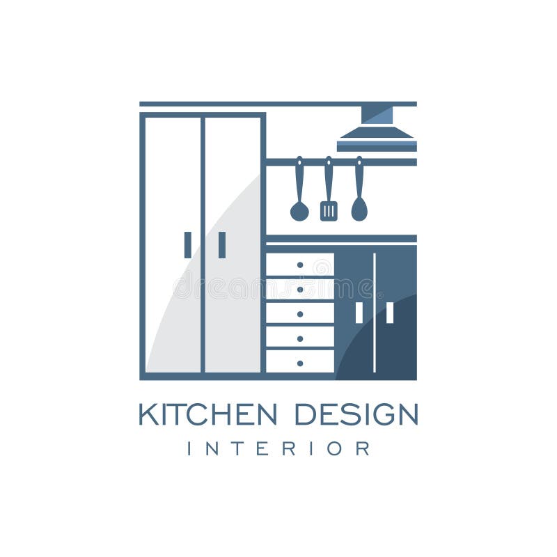 Cabinet Furniture Kitchen Interior Graphic Vector Logo Design Stock ...