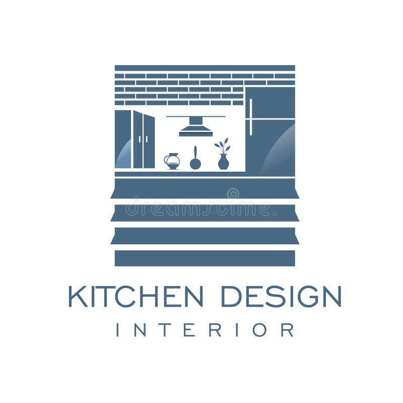 Cabinet Furniture Kitchen Set Interior Graphic Vector Logo Design Stock ...