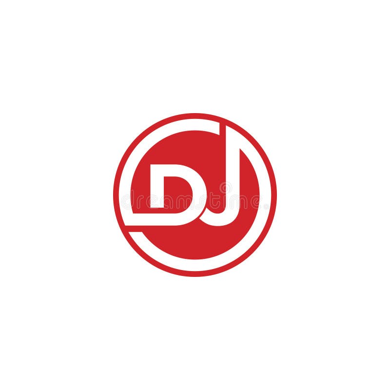 DJ Letter Logo Icon Design Template Elements Stock Vector ...