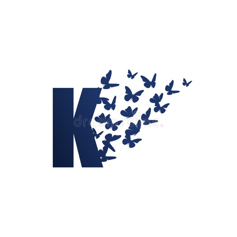 Initial K Butterfly Freedom Logo Stock Vector - Illustration of ...