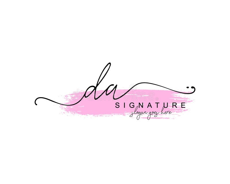 Initial DA Signature Logo Template Vector Stock Vector - Illustration ...