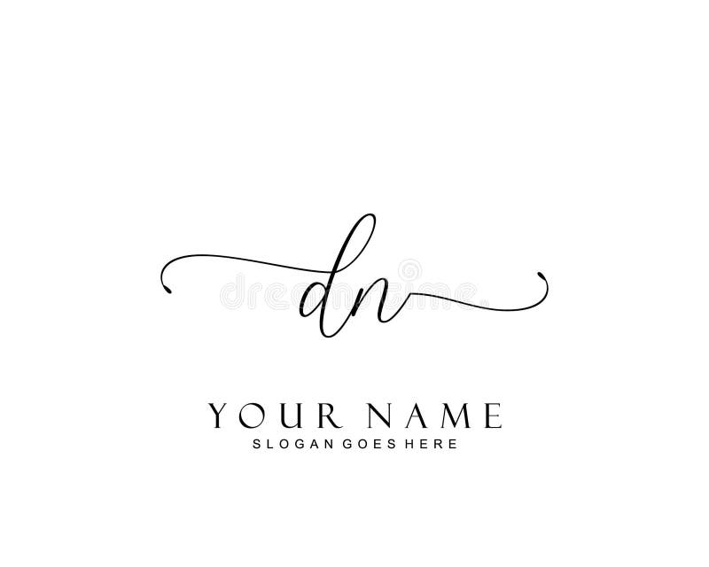 Initial DN Signature Logo Template Vector Stock Vector - Illustration ...