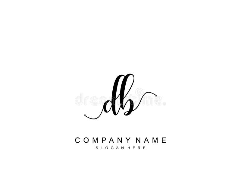 Initial DB Signature Logo Template Vector Stock Vector - Illustration ...