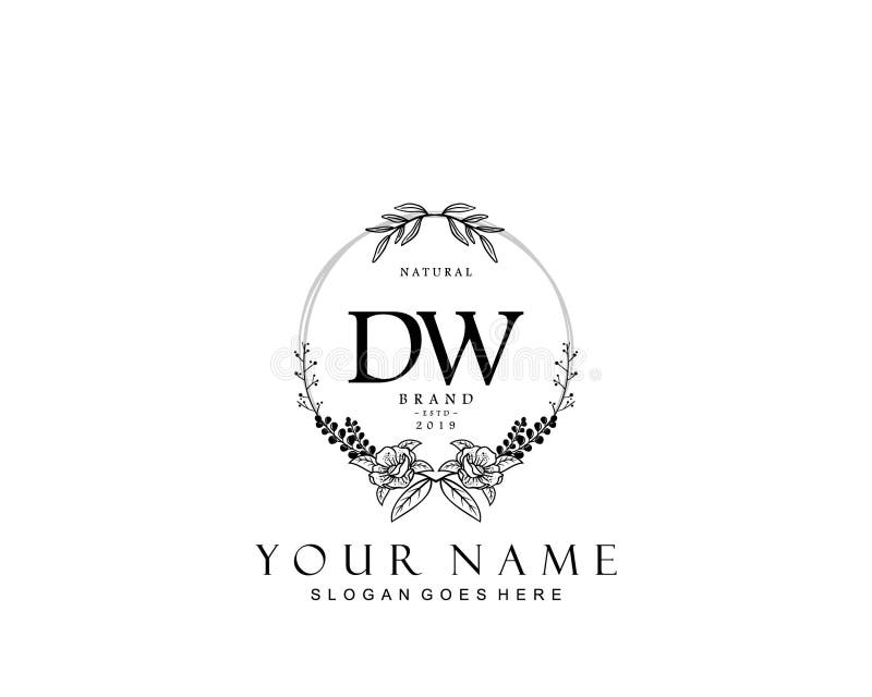 Initial DW Signature Logo Template Vector Stock Vector - Illustration ...