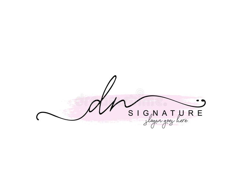 Initial DN Signature Logo Template Vector Stock Vector - Illustration ...