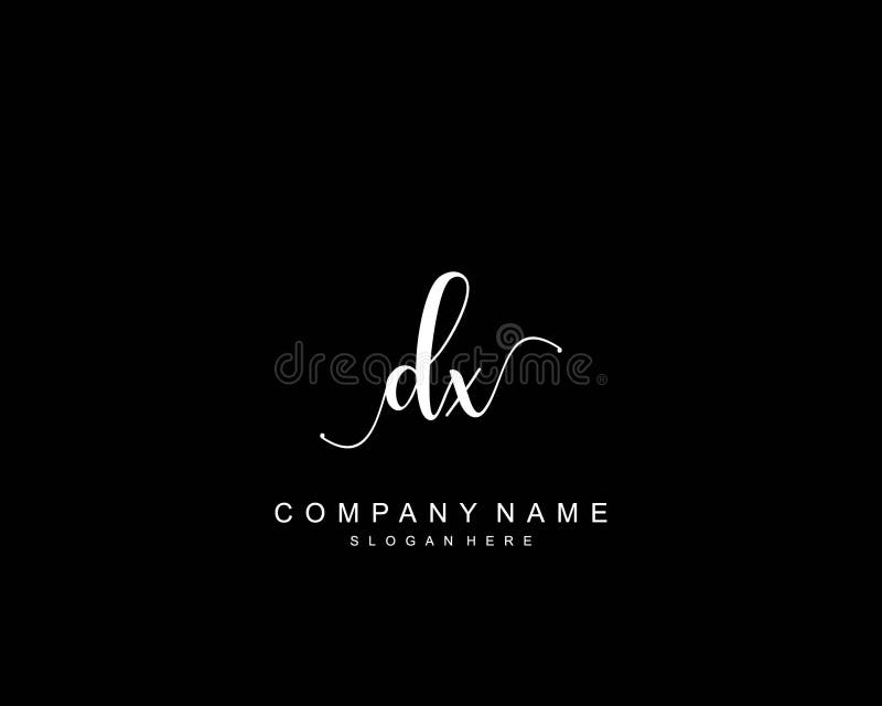 Initial DX Signature Logo Template Vector Stock Vector - Illustration ...