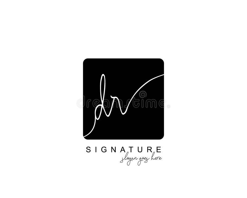 Initial DR Signature Logo Template Vector Stock Vector - Illustration ...