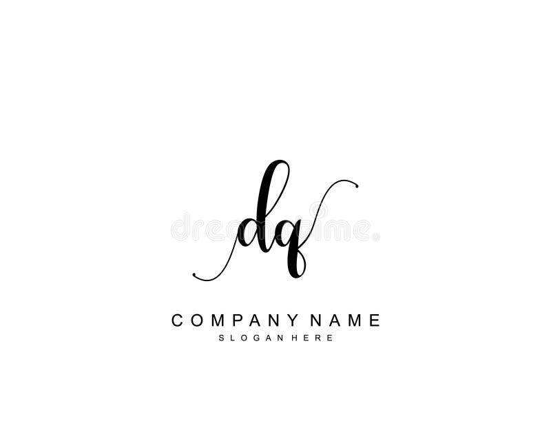 Initial DQ Signature Logo Template Vector Stock Vector - Illustration ...