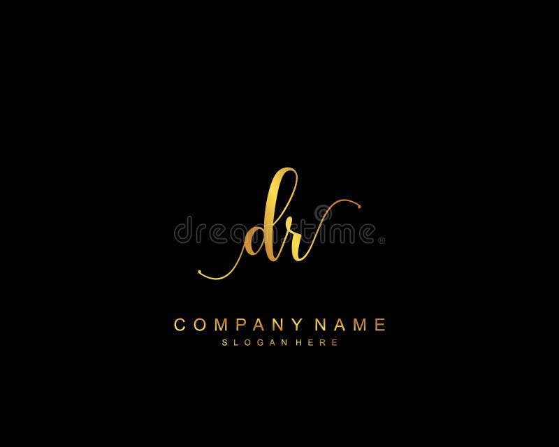 Initial DR Signature Logo Template Vector Stock Vector - Illustration ...
