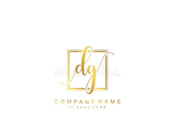 Initial DG Signature Logo Template Vector Stock Vector - Illustration ...