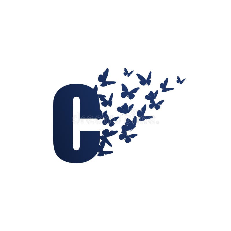 Initial C Butterfly Freedom Logo Stock Vector - Illustration of company ...