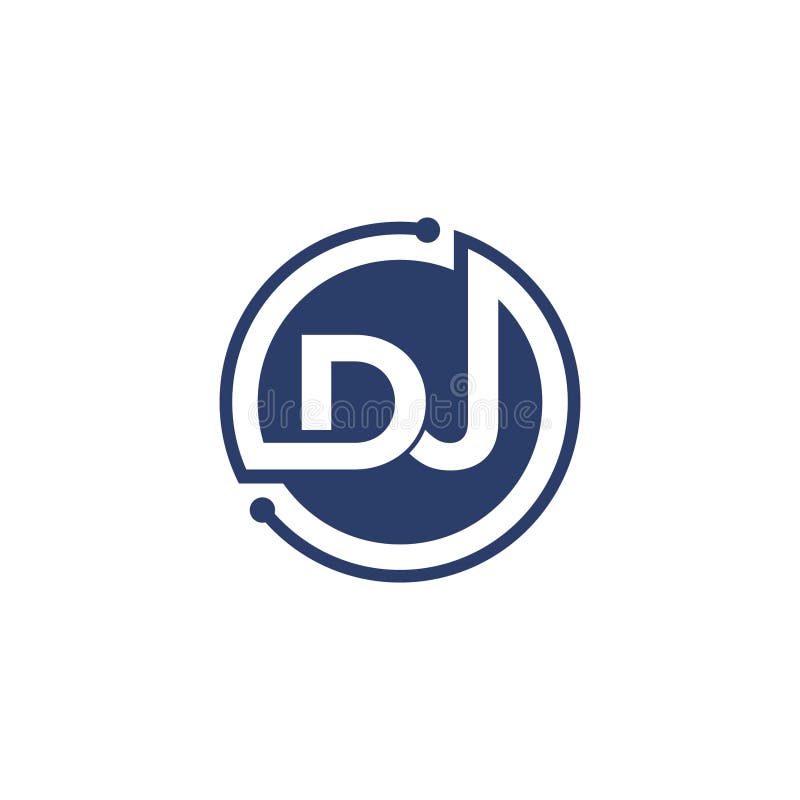 DJ Letter Logo Icon Design Template Elements Stock Vector ...