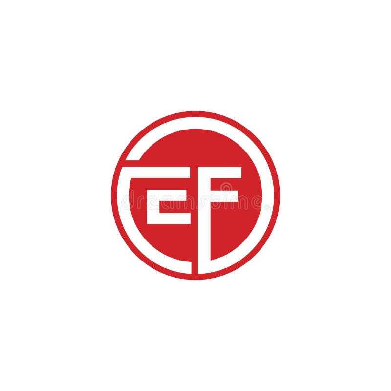EF Letter Logo Icon Design Template Elements Stock Vector ...