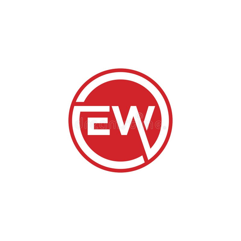 EW Letter Logo Icon Design Template Elements Stock Vector ...