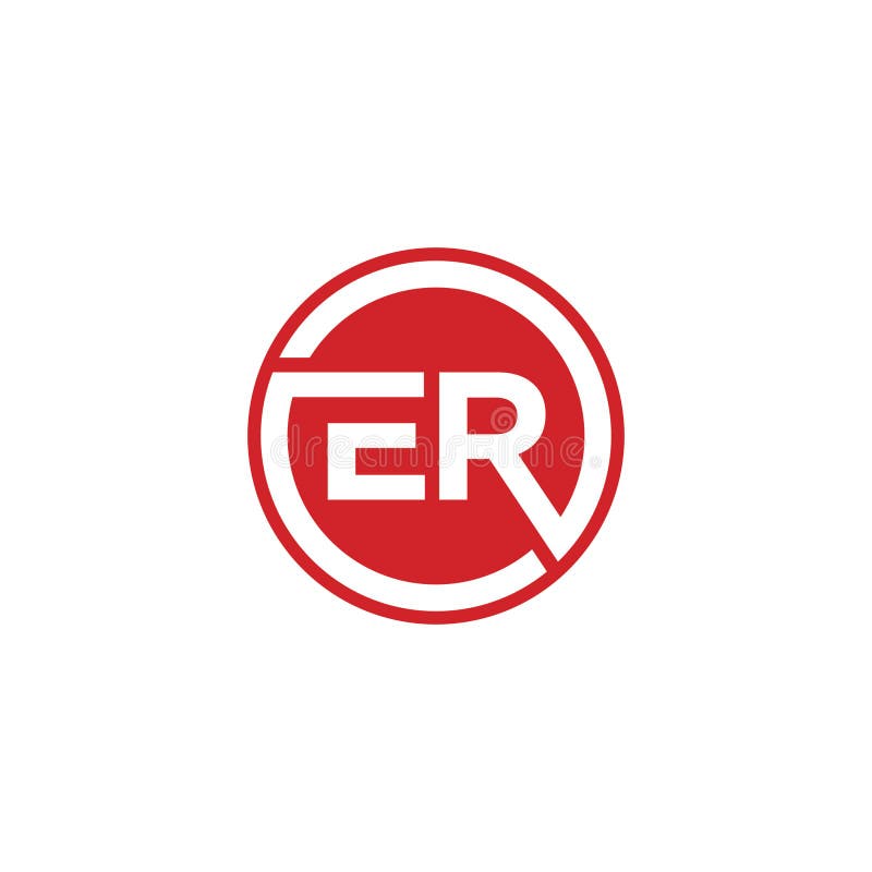 ER Letter Logo Icon Design Template Elements Stock Vector ...