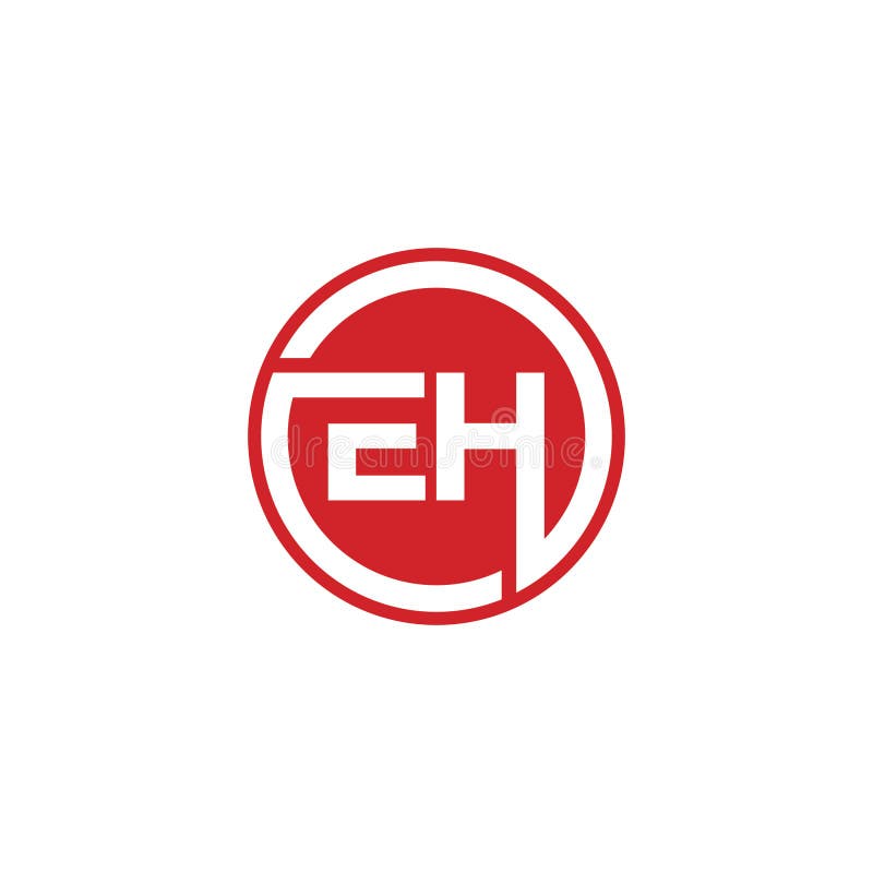 EH Letter Logo Icon Design Template Elements Stock Vector ...