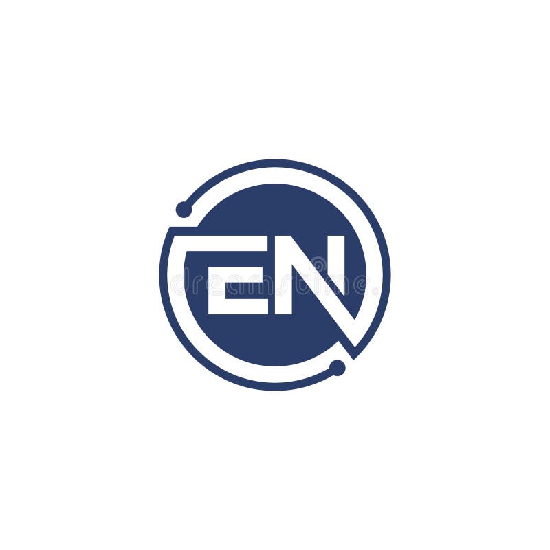 EN Letter Logo Icon Design Template Elements Stock Vector ...