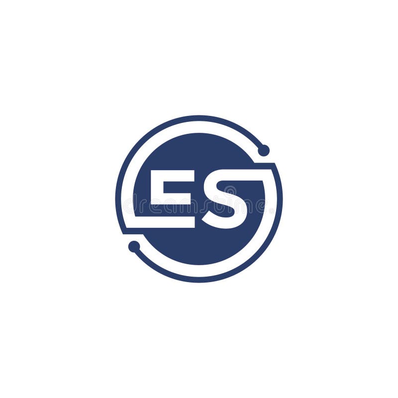 ES Letter Logo Icon Design Template Elements Stock Vector ...