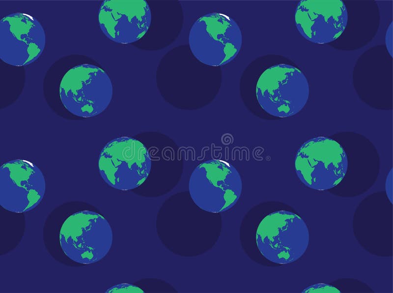 Earth Spinning Vector Seamless Background Wallpaper-01 Stock Vector ...