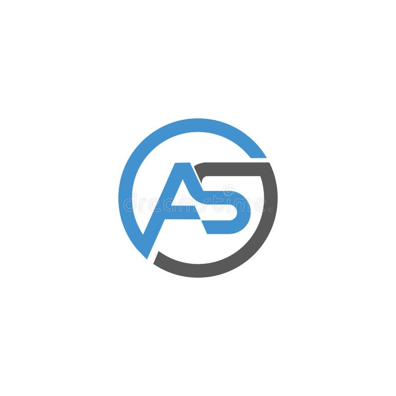 Initial Letter As Logo or Sa Logo Vector Design Template Stock Vector ...