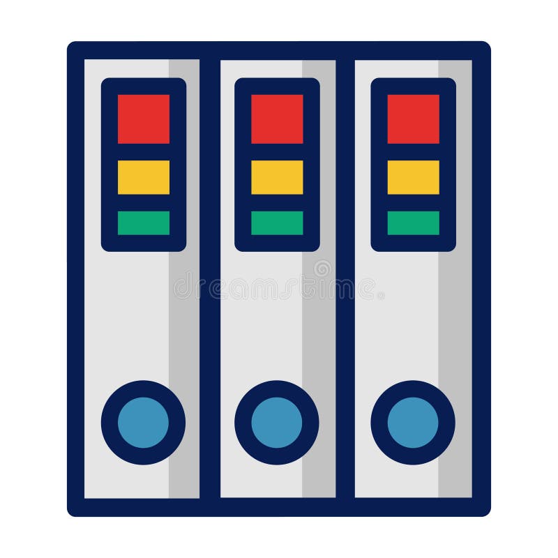 Folder Bundle Icon is a Database Document Stock Vector - Illustration ...