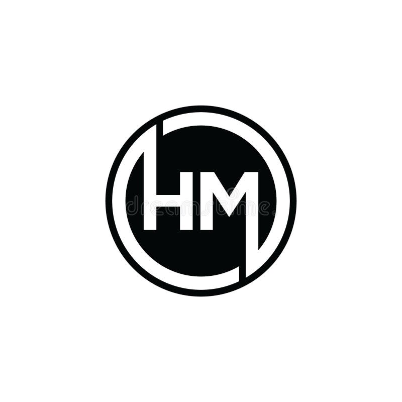HM Letter Logo Icon Design Template Elements Stock Vector ...