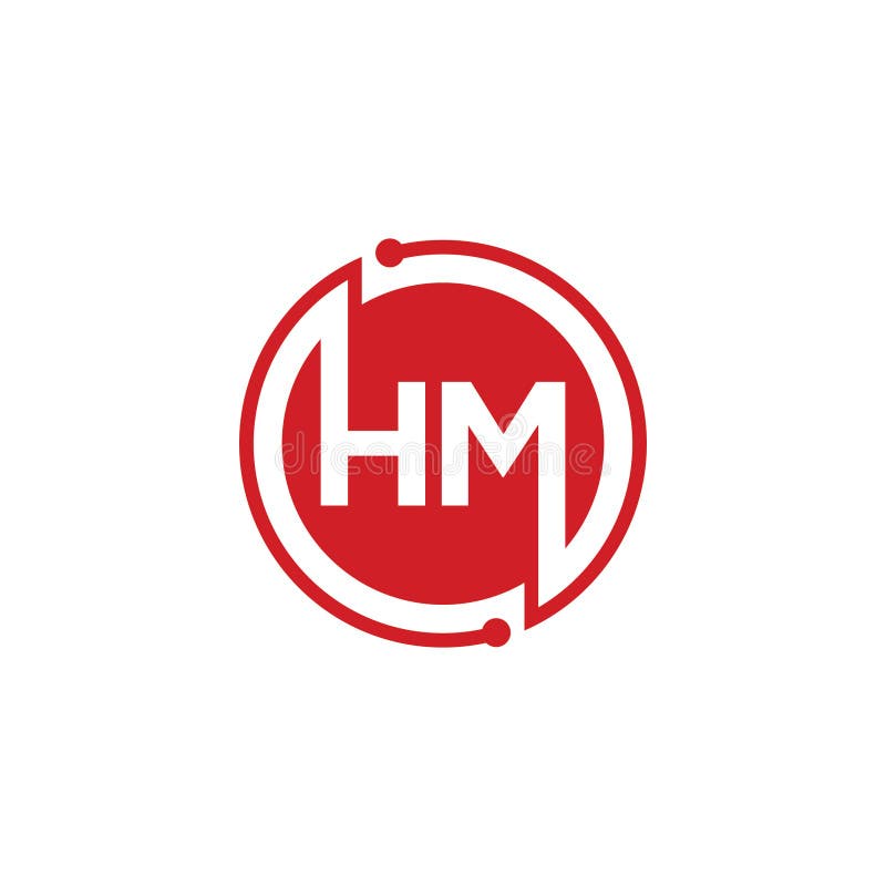 HM Letter Logo Icon Design Template Elements Stock Illustration ...