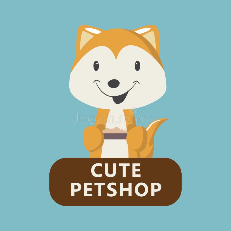 Cute pet shop logo vector stock vector. Illustration of mascot - 180524589